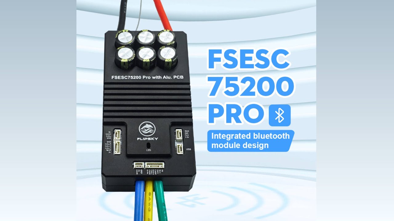Flipsky FSESC 75200 PRO version With Aluminum PCB - YouTube