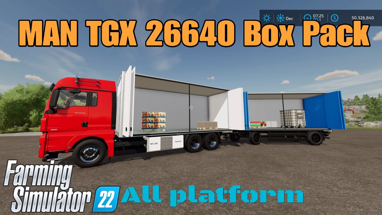 MAN TGX 26640 Box Pack / Mod for all platforms on FS22 - YouTube