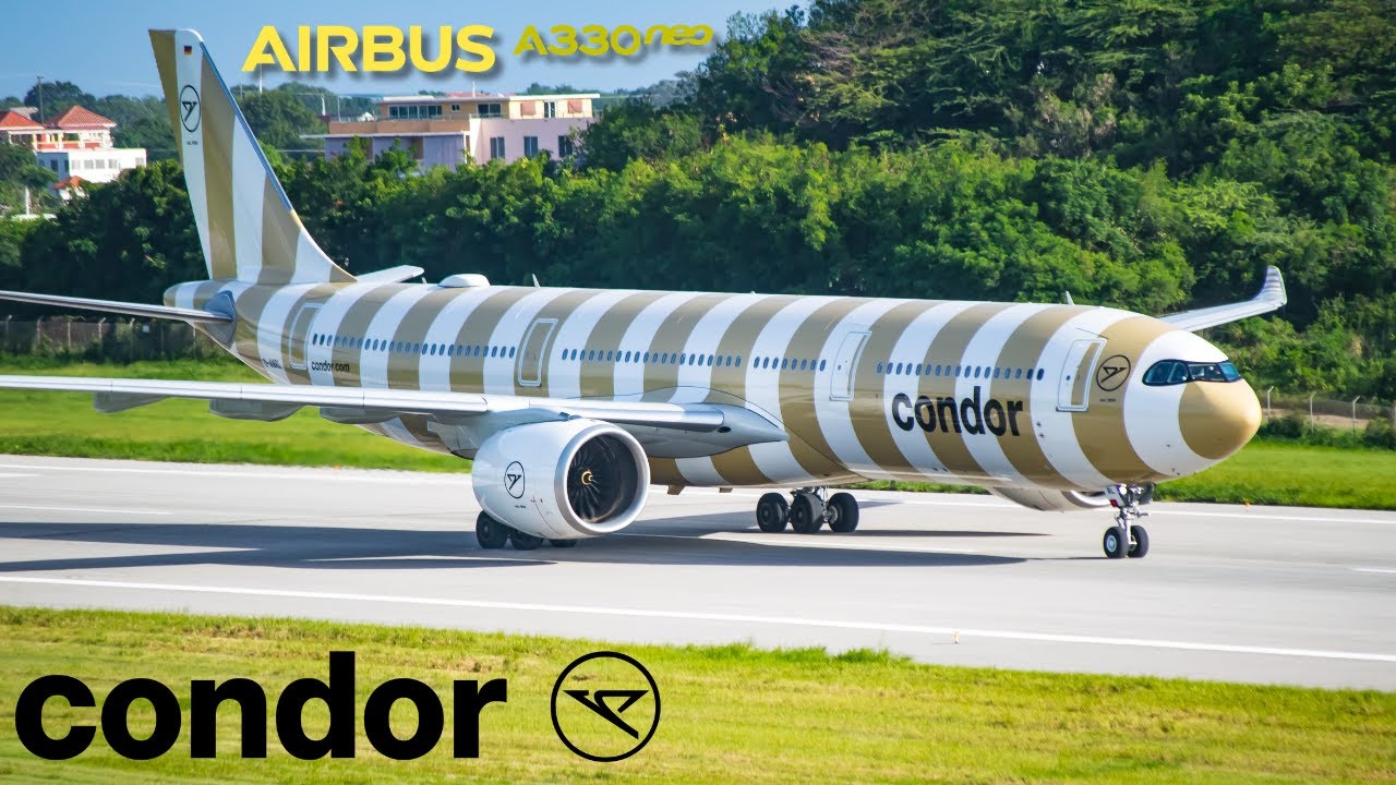 CONDOR AIRLINES A330-941 “NEO” BEACH LIVERY (LANDING + TAKEOFF) AT ...