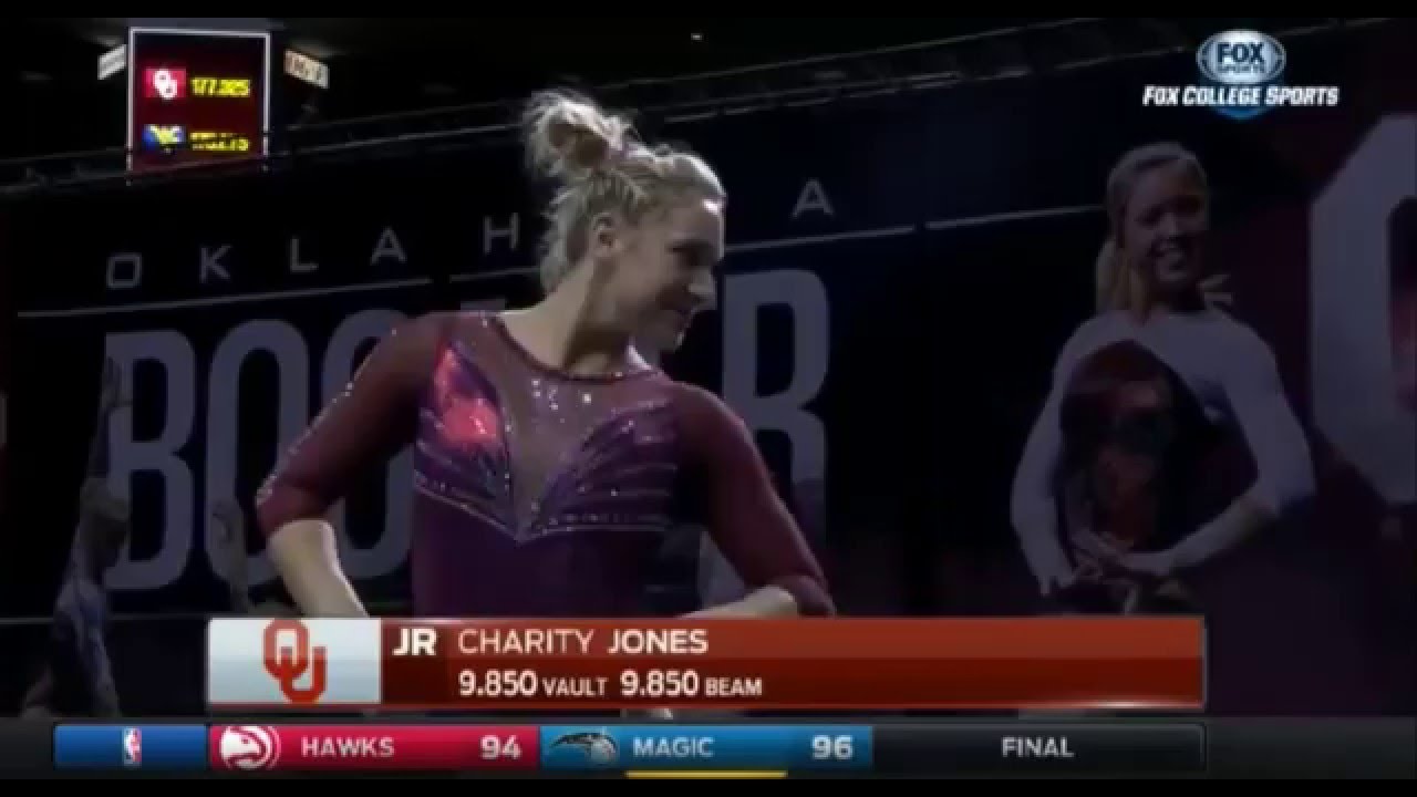 Charity Jones (Oklahoma) 2016 Floor vs West Virginia 9.9 - YouTube