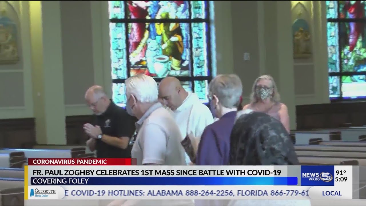 VIDEO: Foley priest celebrates first Mass since COVID recovery - YouTube