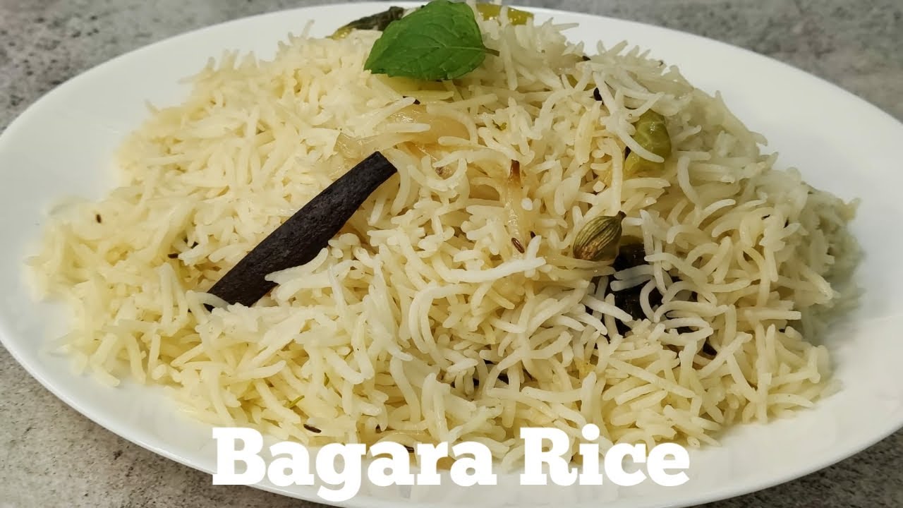 # Bagara rice recipe # Bagara rice in rice cooker # plain pulao recipe ...