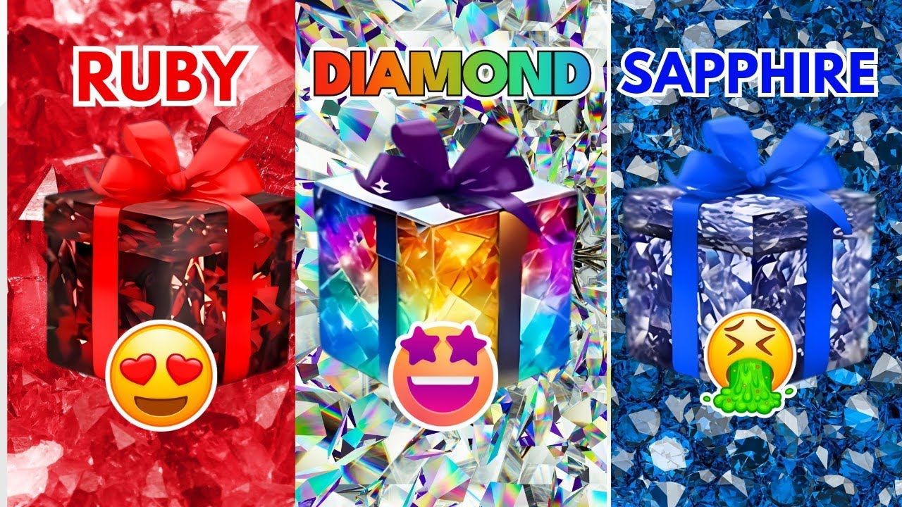 Choose Your Gift..! 🎁 Ruby, Diamond or Sapphire 🤩🤑🤮. How lucky are You? | Gift Monsters - YouTube