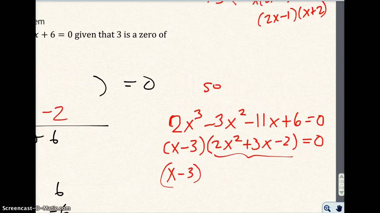 3.3 Dividing Polynomials;Remainder&Factor Theorems (Part 2) - YouTube