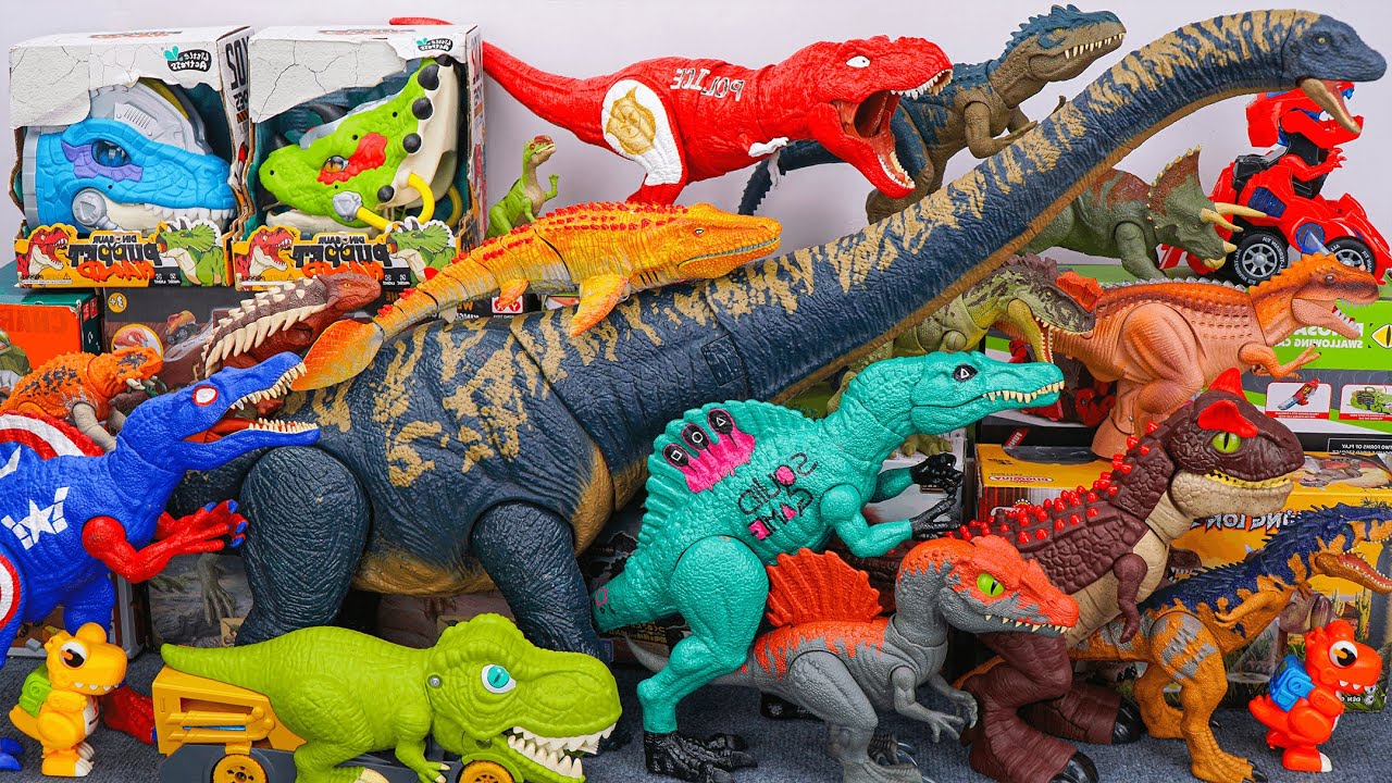 Jurassic World Unboxing ASMR | Brachiosaurus Mosasaurus Trex Truck ...