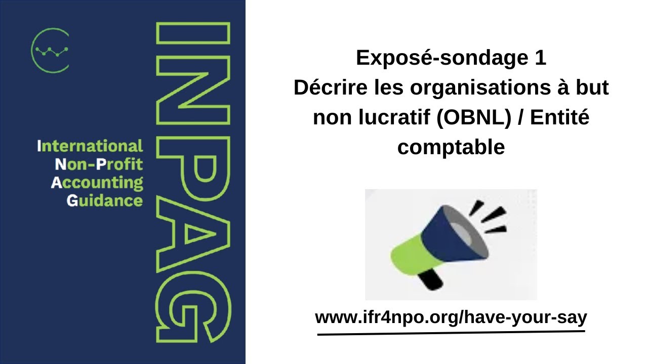 Décrire les OBNL / Entité comptable INPAG ES1 - YouTube