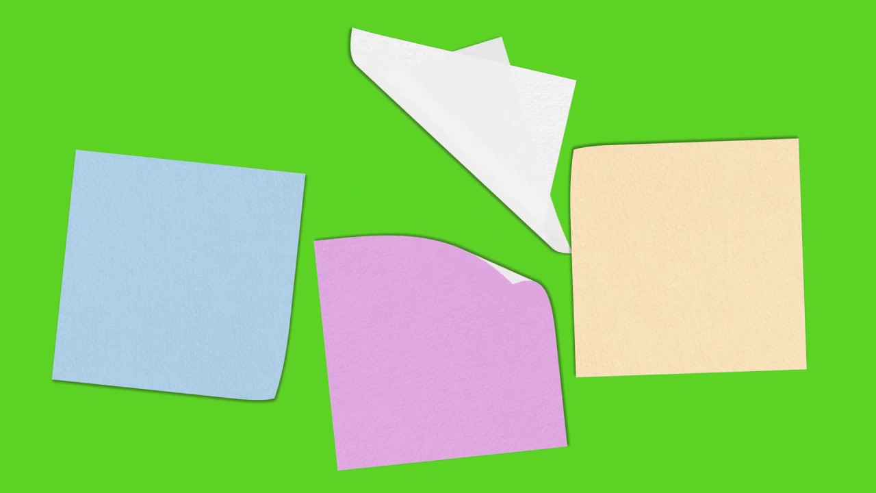 Sticky Notes Paper Green Screen 4K (8 Videos) - YouTube