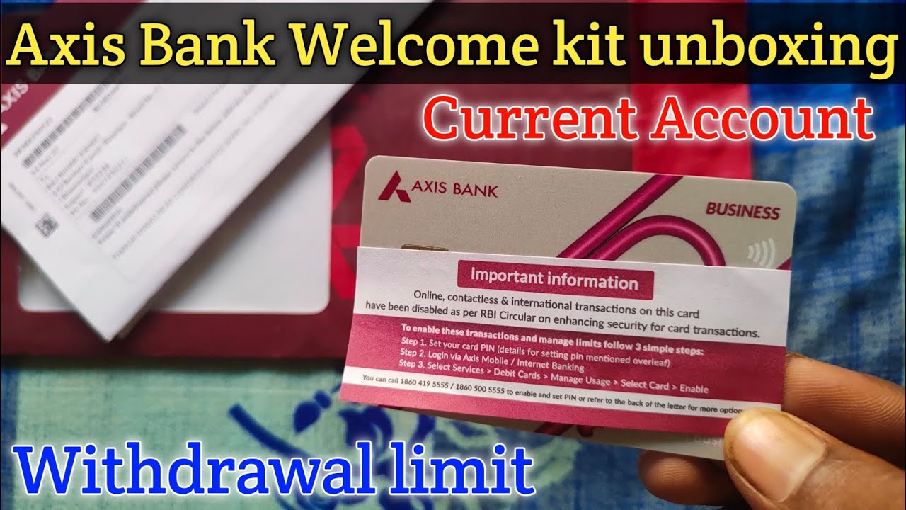 Spice Money Axis Bank Welcome kit Unboxing । Axis Bank debit card limit ...