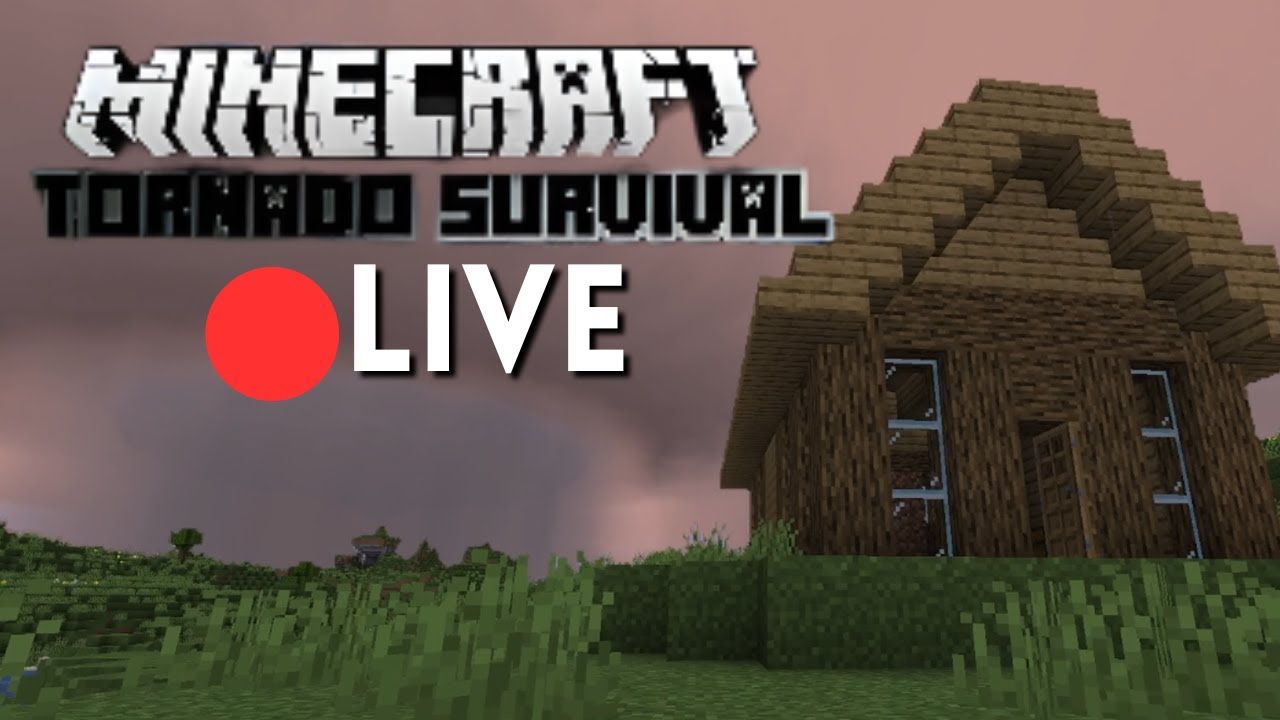 Surviving Tornadoes in Minecraft LIVE (Extreme Weather Mod) - YouTube