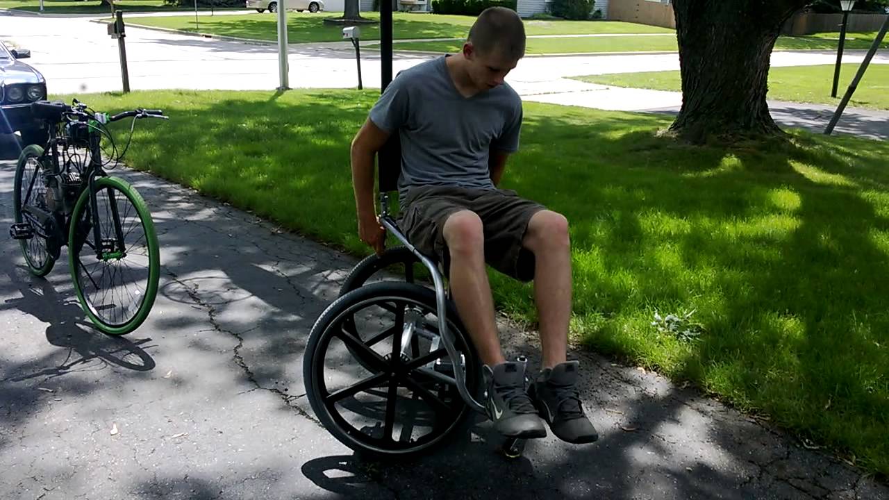 First Time on the Reversible Wheelchair - YouTube