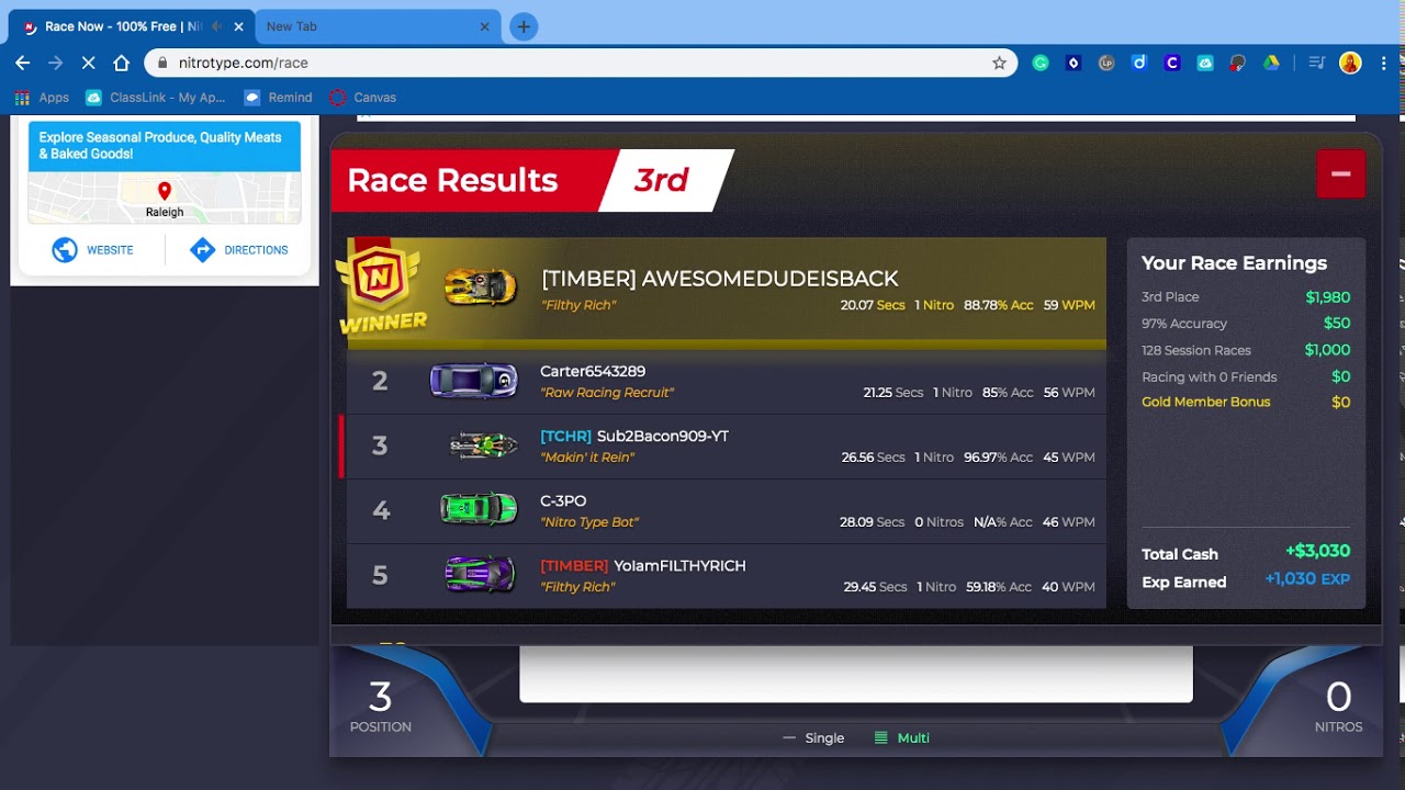 Nitro Type Gameplay! - YouTube