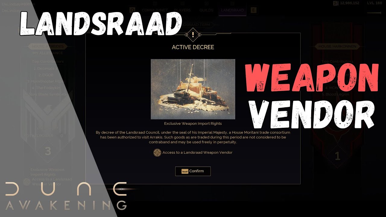 Dune: Awakening | Atreides Landsraad Weapon Vendor - YouTube