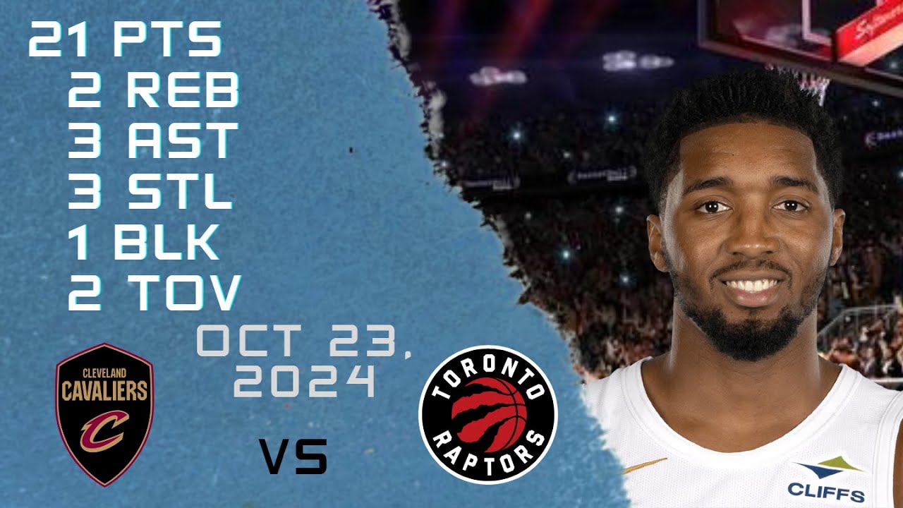 Donovan Mitchell Player Full High Lowlights vs RAPTORS 23 10 2024 - YouTube