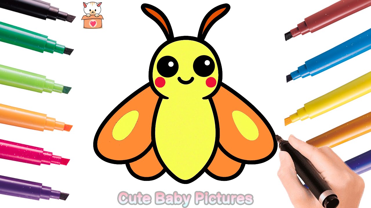 How to Draw a Cute Moth - YouTube