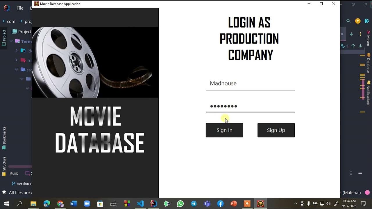 Simple Movie Database System I Javafx + Networking Project I Buet CSE L1T2 Course: CSE 108 - YouTube