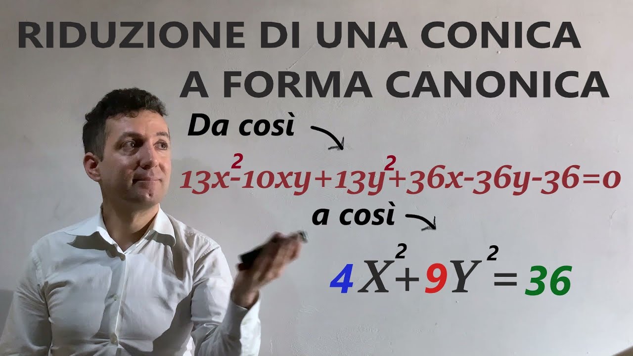 Coniche: riduzione a forma canonica .Esercizio - YouTube