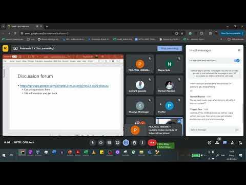 Week 2 live session | NPTEL | CS30 | GPU Architectures and Programming - YouTube