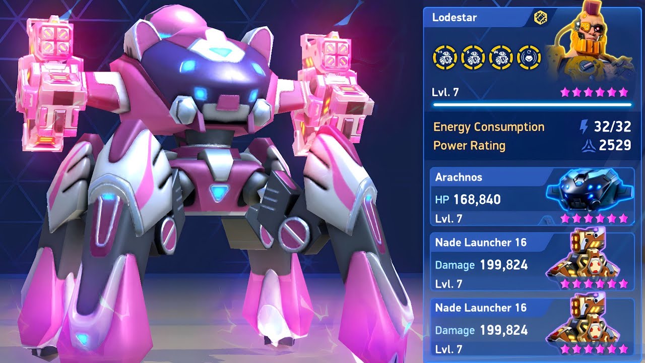 UNSTOPPABLE Arachnos Nade Launcher 16 - Mech Arena - YouTube