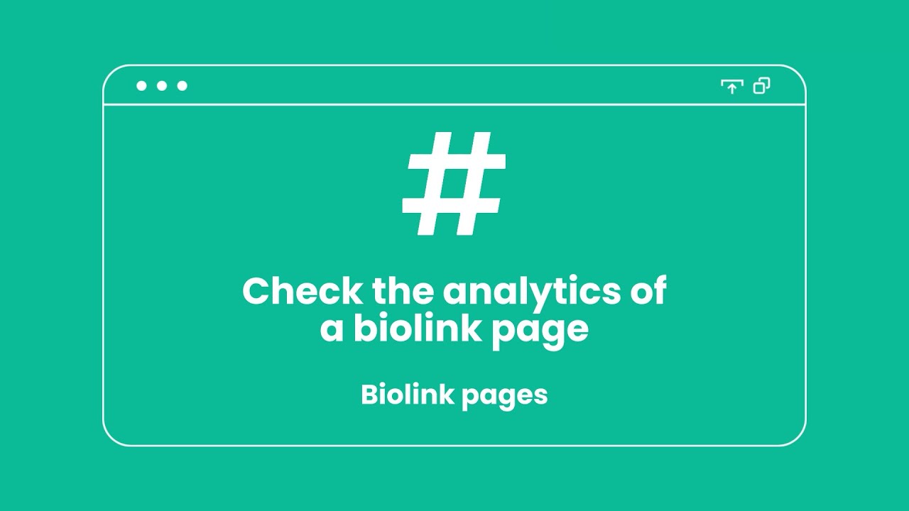 Check the analytics of a biolink page - YouTube