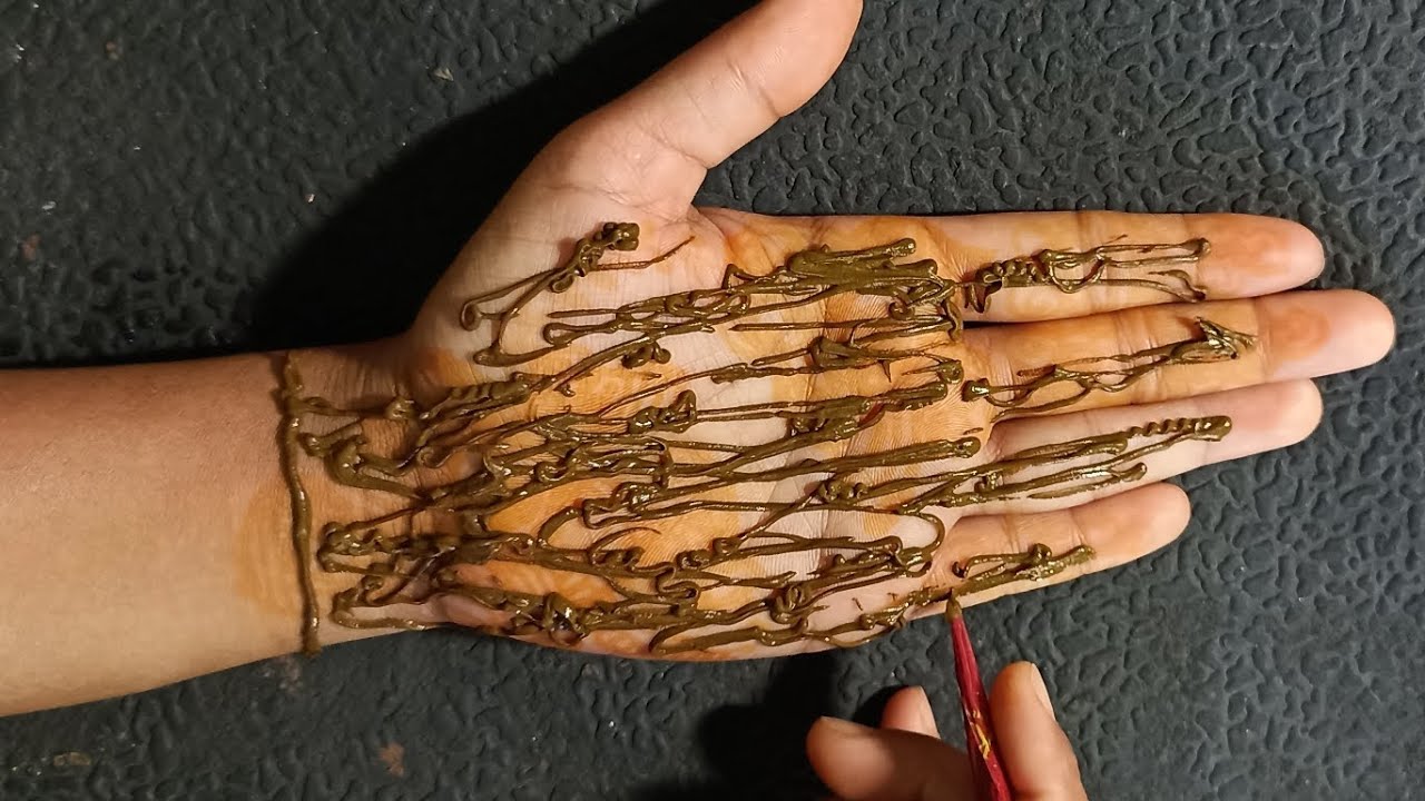 Apply full hand with the help of fork|| spoon mehndi design#mehandi # ...