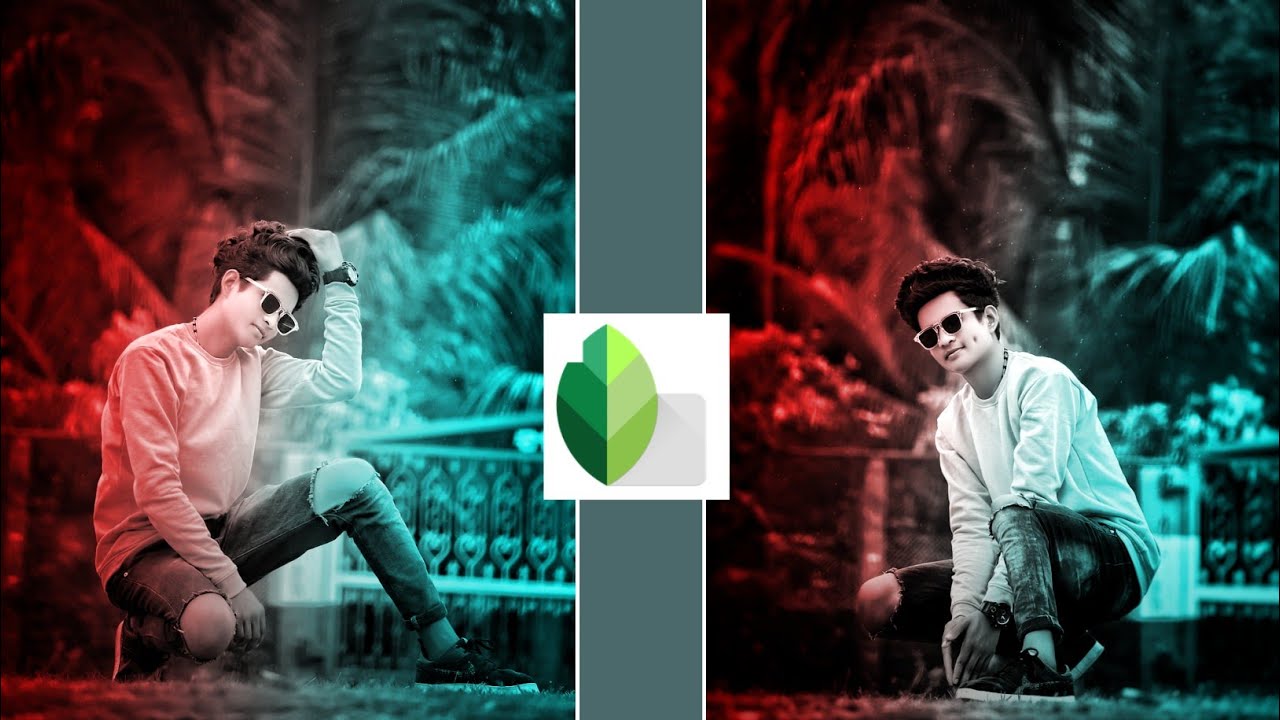 Dual Tone Editing Snapseed | Red And Blue Dual Effect Photo Editing ...