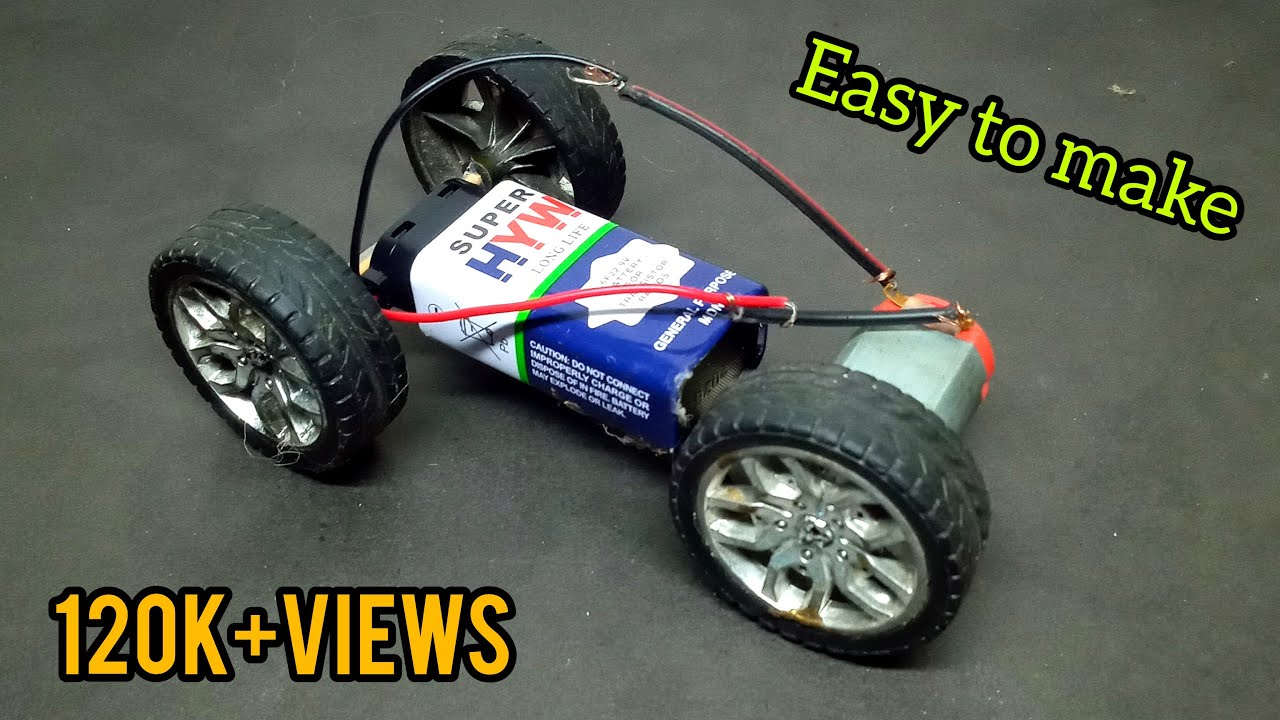 How to make a Powered Car | Diy three wheel Car at home | Gear Project ...