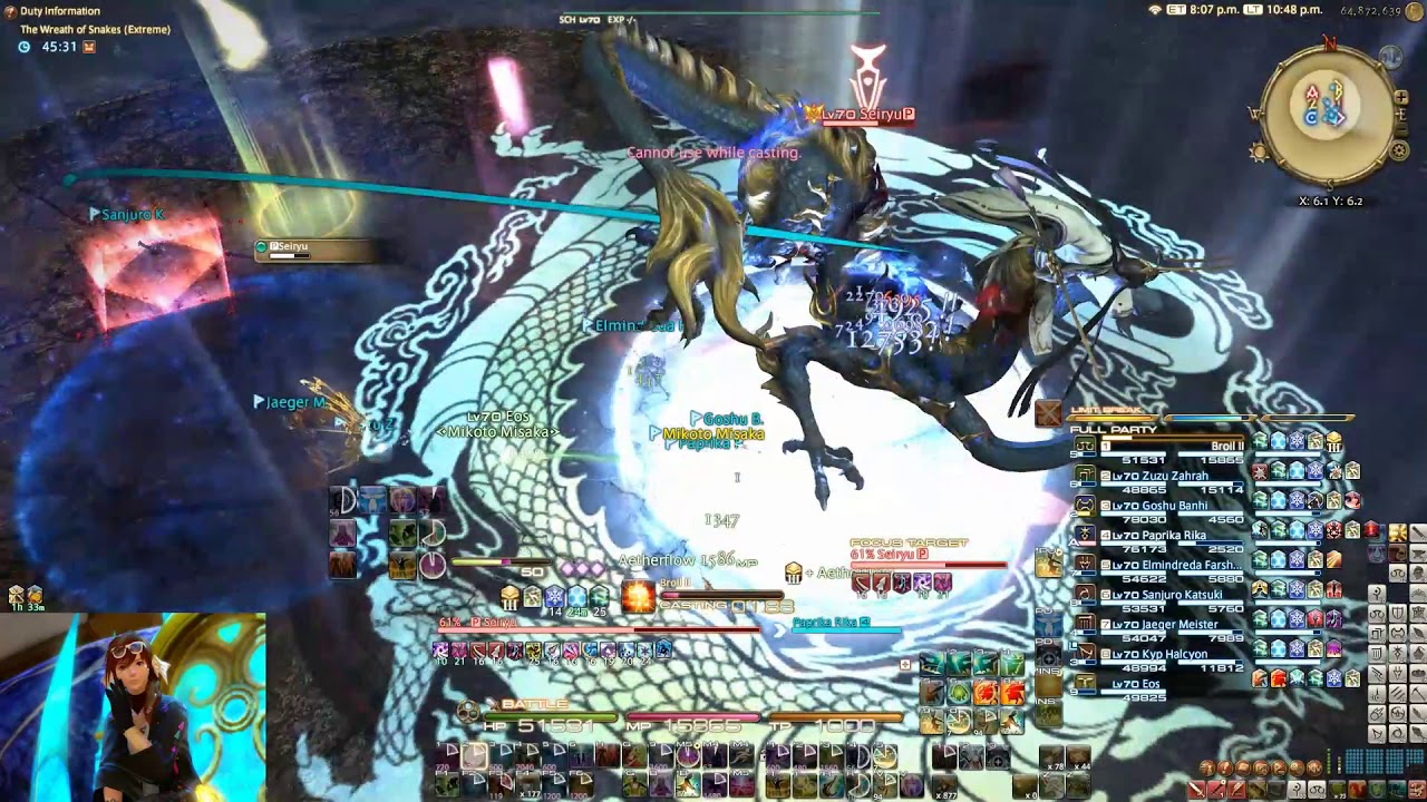 The Wreath of Snakes - Seiryu Extreme - SCH POV - FFXIV: Stormblood ...