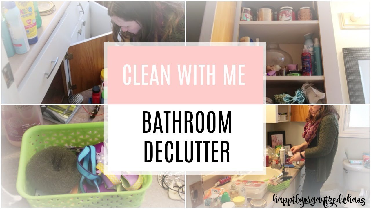 CLEAN WITH ME | BATHROOM DECLUTTER | PART ONE - YouTube