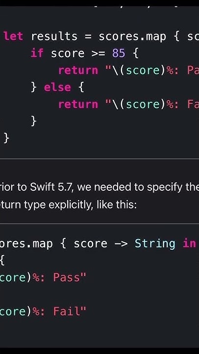 Swift 5.7: Multiple statement closure type inference #swift5.7 #swift5 #developer #development ...