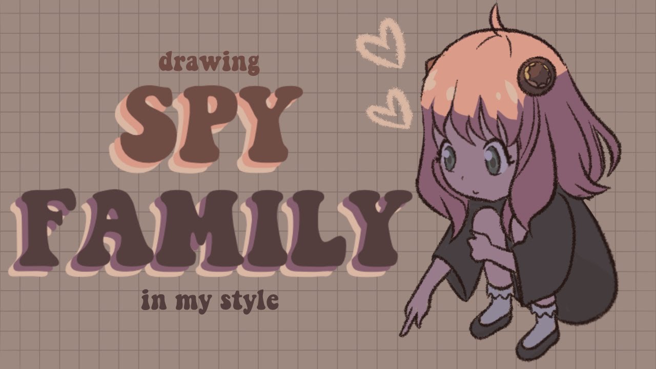 I draw spy family characters and try not to die of cuteness - YouTube