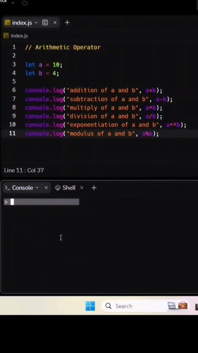 Arithmetic Operator in JavaScript#js #javascript #react #arithmatic #operator - YouTube