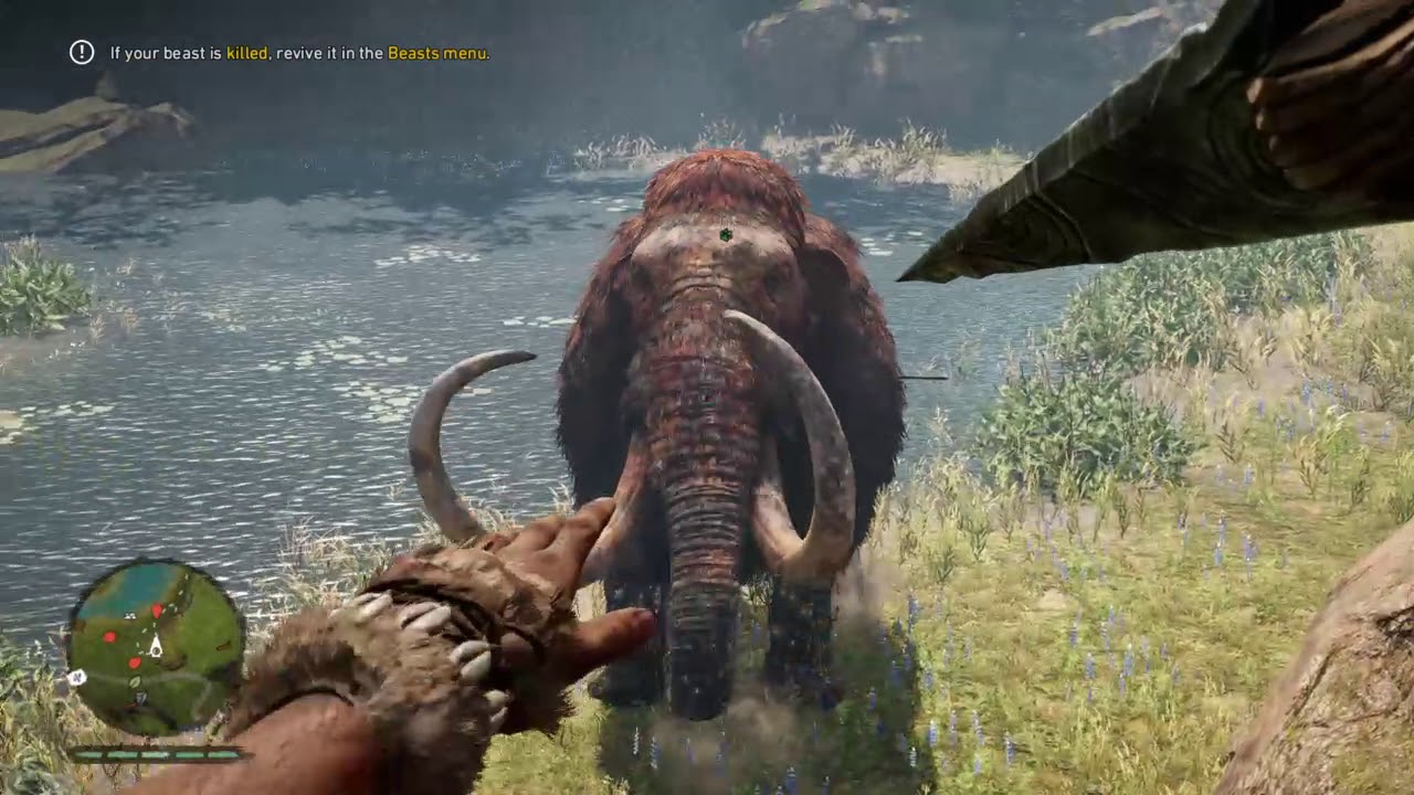 Far Cry® Primal ANGRY MAMMOTH vs ME VS BEAR - YouTube