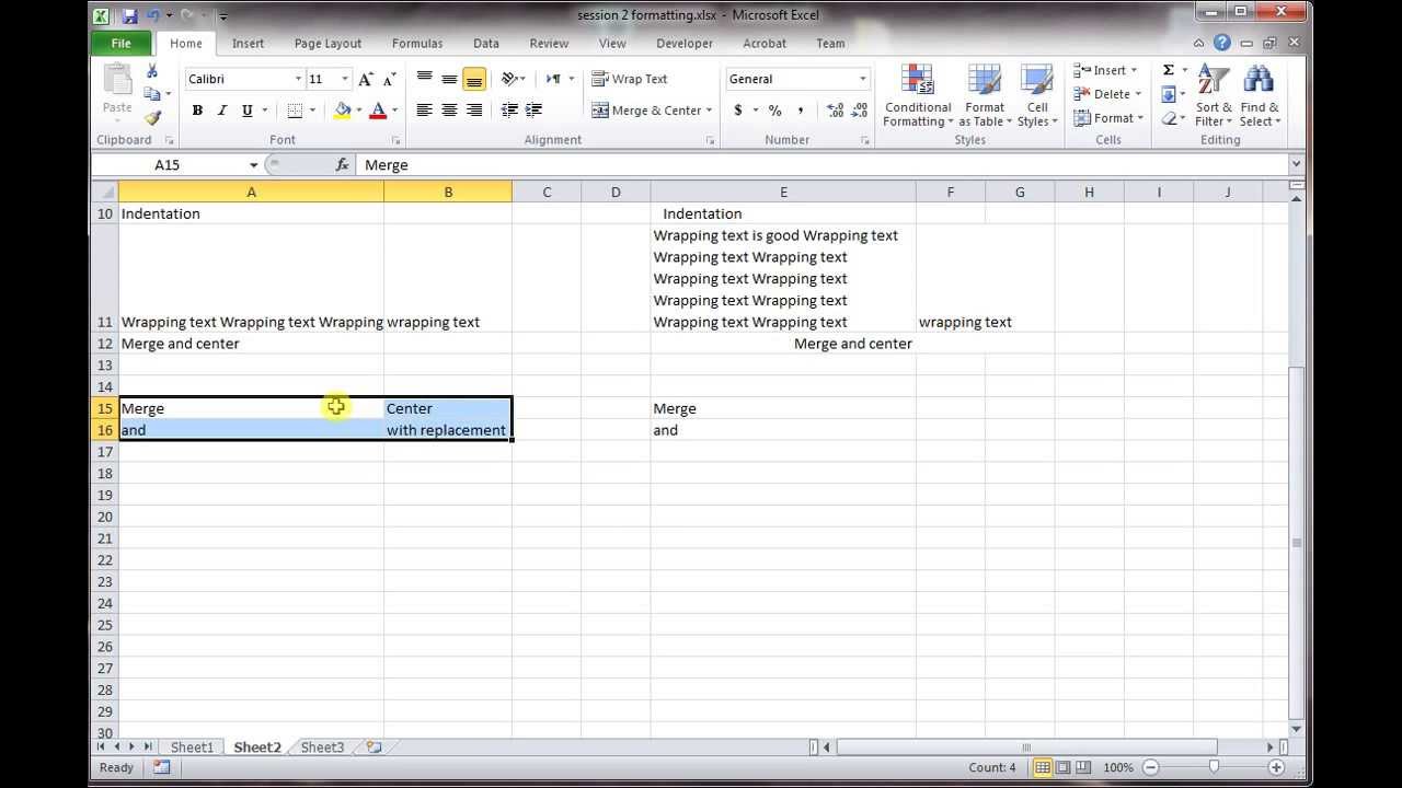 Your Door to formatting in Excel 2010, Excel for Starters-session 2 ...