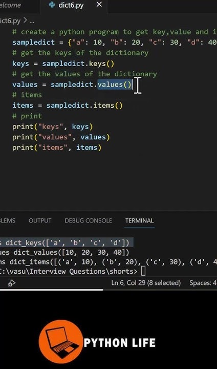 Dictionary Python in Telugu | Dictionaries Methods | Python for Beginners in Telugu - YouTube
