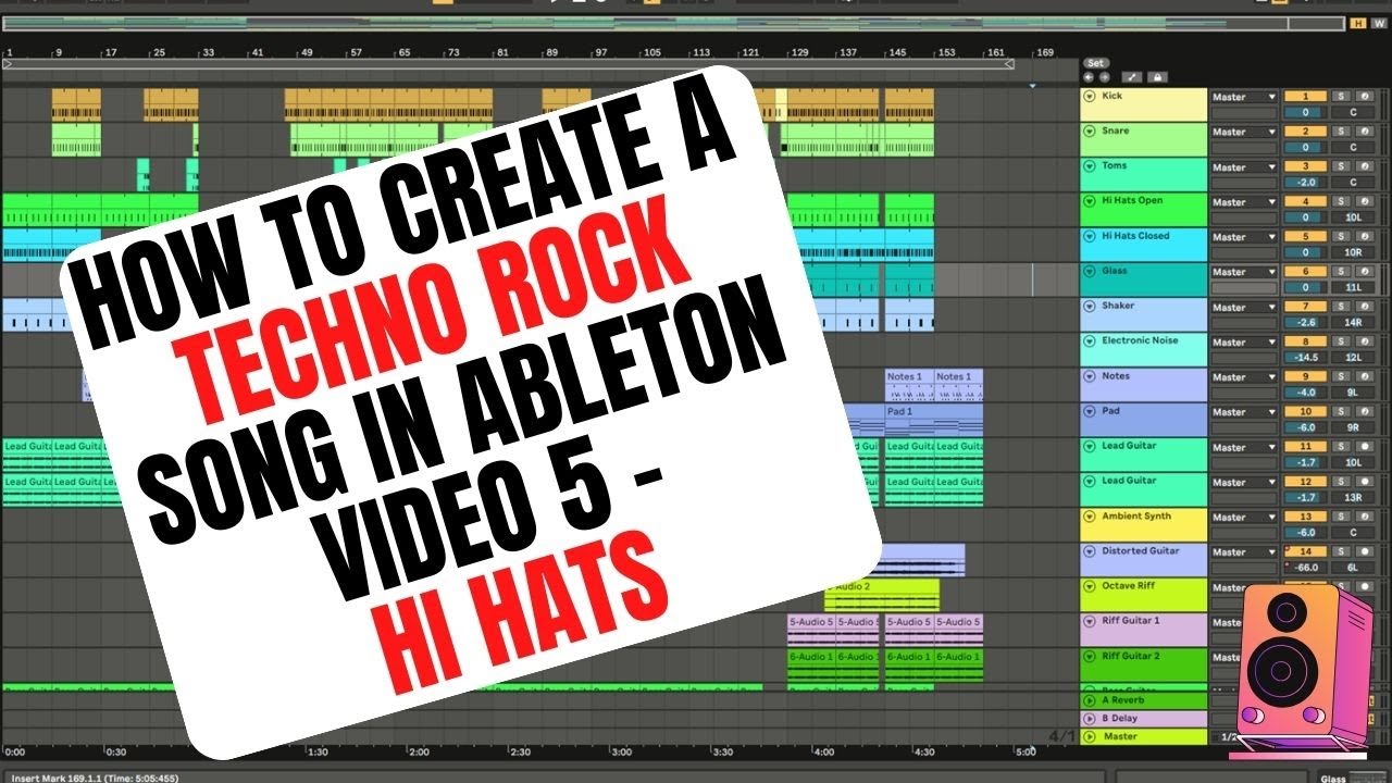 How to Create a Techno Rock Song in Ableton Video 5 - Hi Hats - YouTube