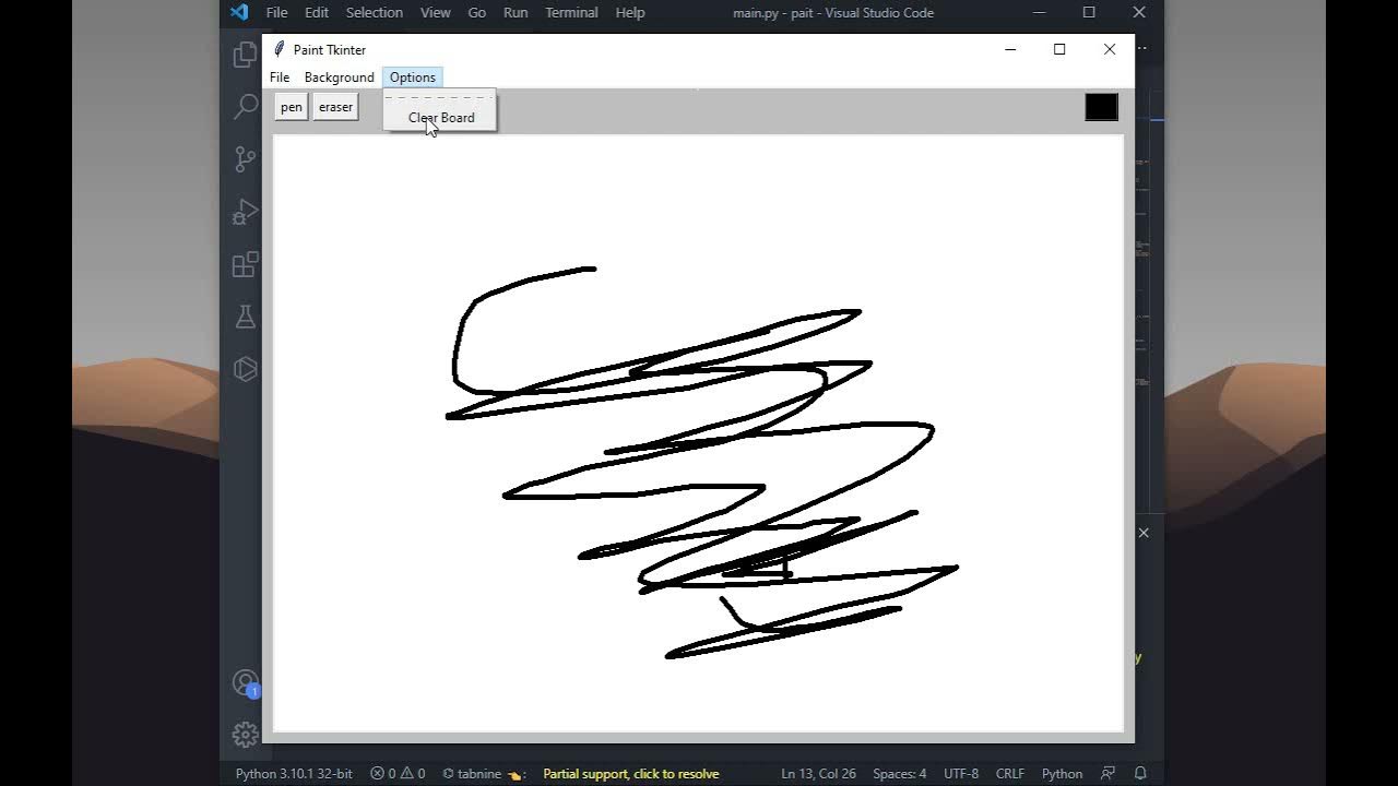 Paint app with python tkinter - YouTube