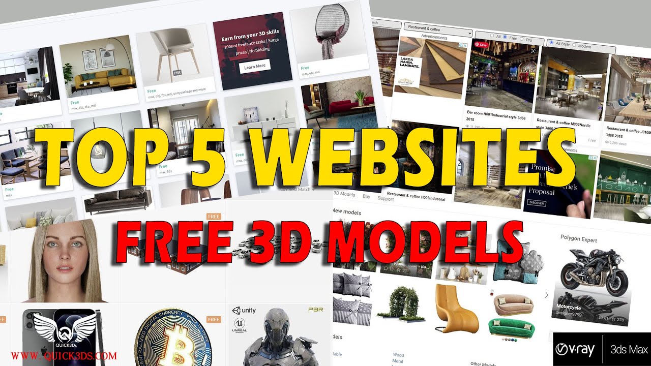 Top 5 Websites For Free 3D Models - YouTube