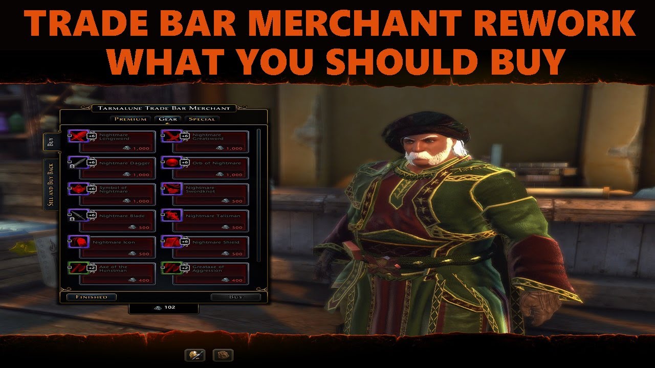 Neverwinter - What To Invest In With Trade Bars - Rework - YouTube