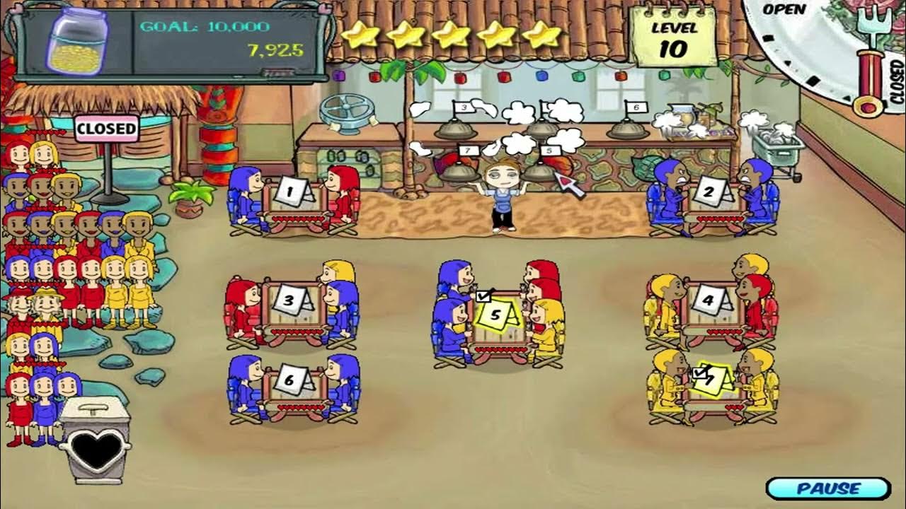 Diner Dash - Level #20 - Flo's Tiki Palace X - YouTube