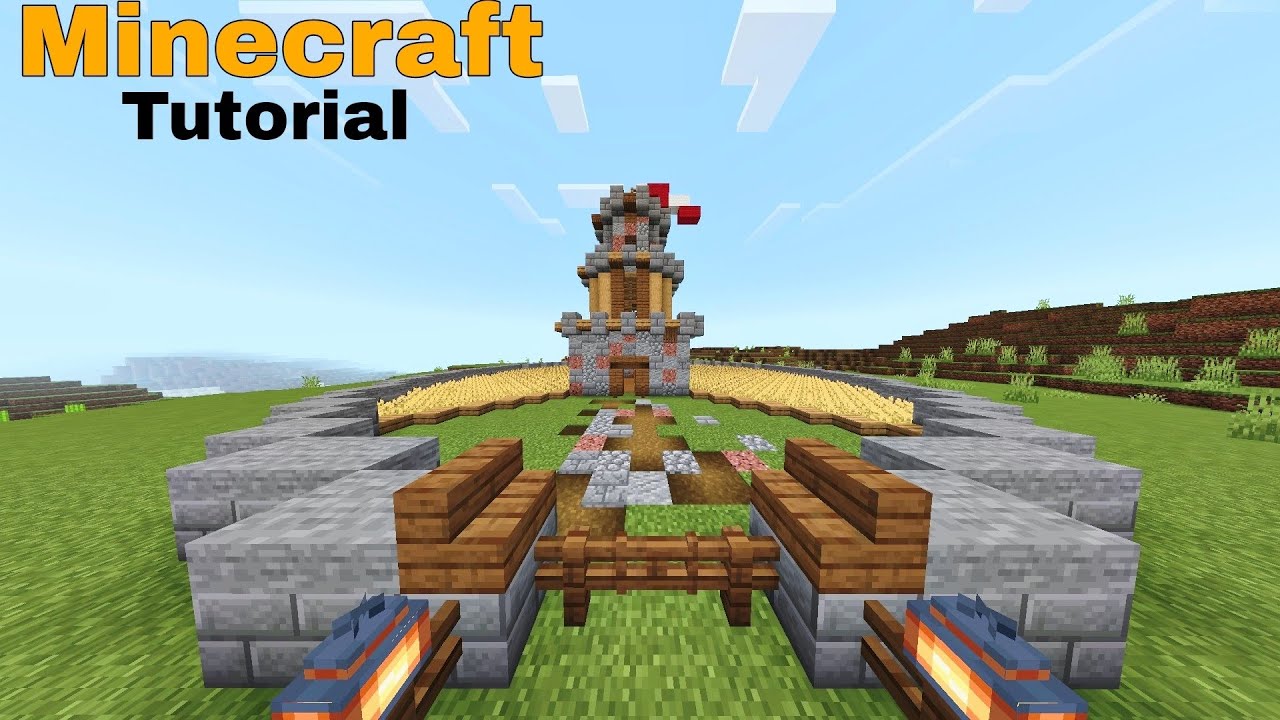 How To Make Starter Castle In Minecraft - YouTube