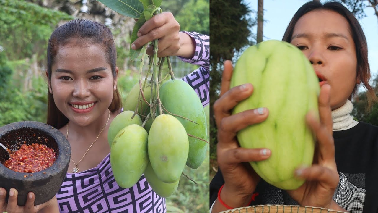 Giant mango with spicy salt | SIS Cooking TV - YouTube