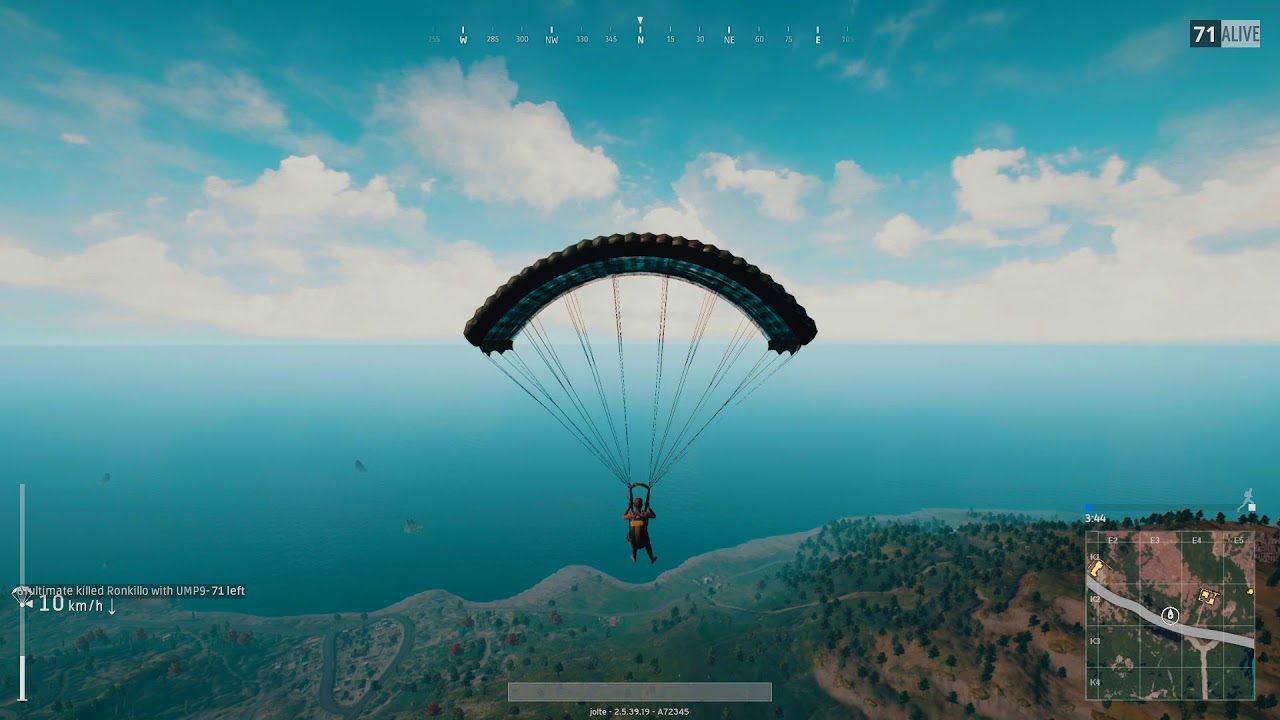 PUBG - 4 km parachute - YouTube