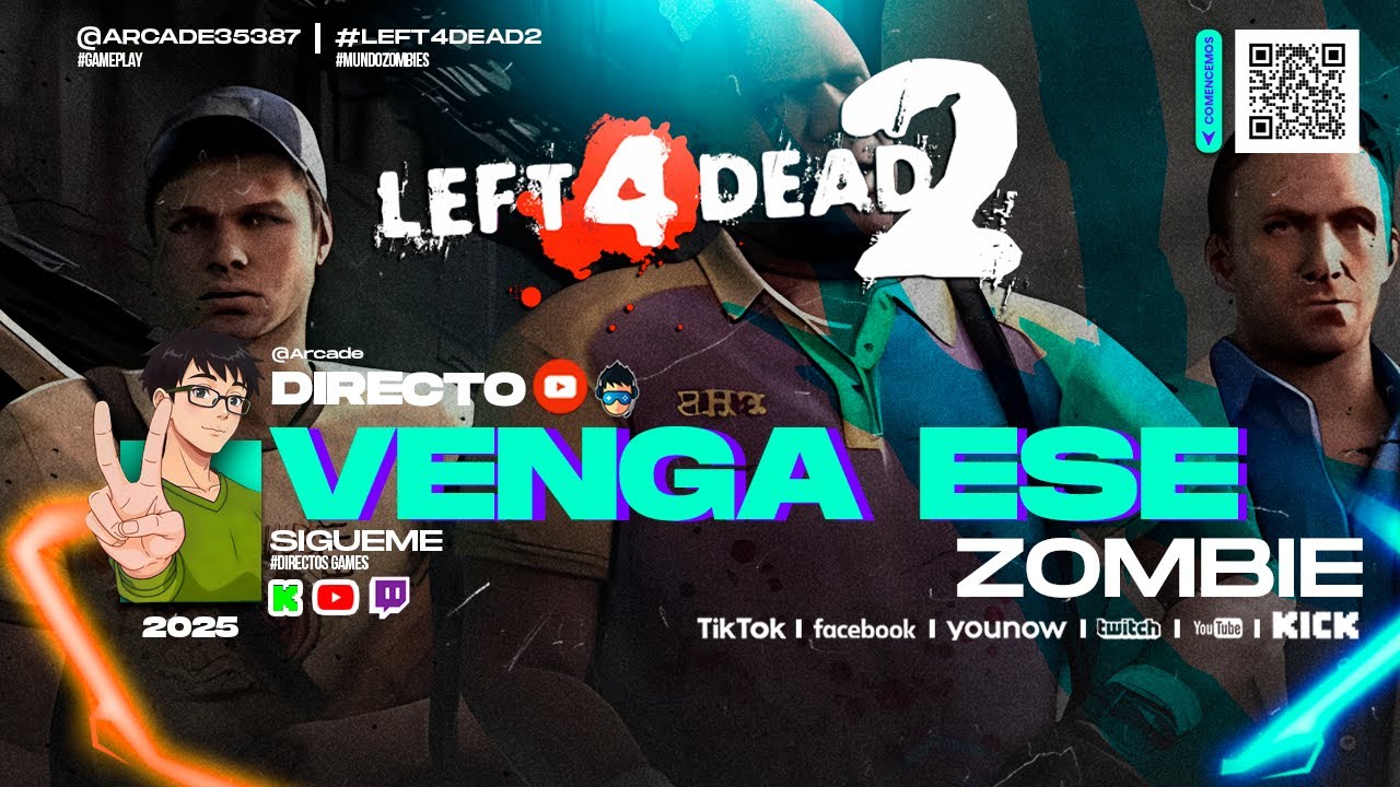 🔴VENGA ESE ZOMBIE l 🧟‍♂️Left4dead 2🧟‍♂️ l ARCADE 🎮 - YouTube