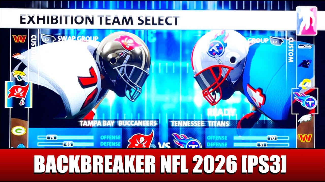 BACKBREAKER NFL 2026 GAMEPLAY [PS3 - Roster Update] | Buccaneers vs ...