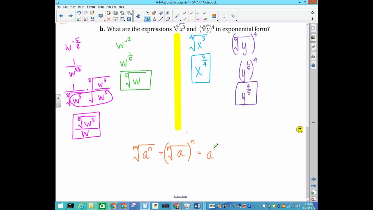 6 4 Rational Exponents Youtube
