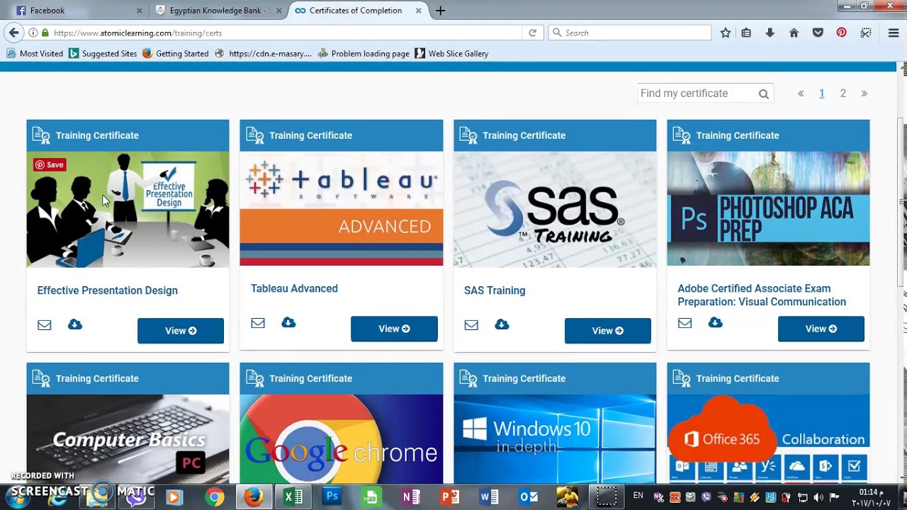 بنك المعرفه المصرى وكيفية الحصول على شهادات معتمده من خلاله (atomic training) - YouTube
