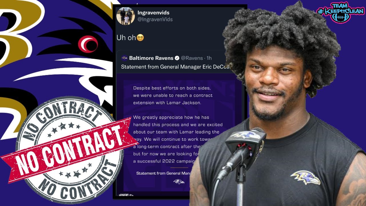 LAMAR JACKSON & RAVENS UNABLE TO REACH CONTRACT EXTENSION - YouTube