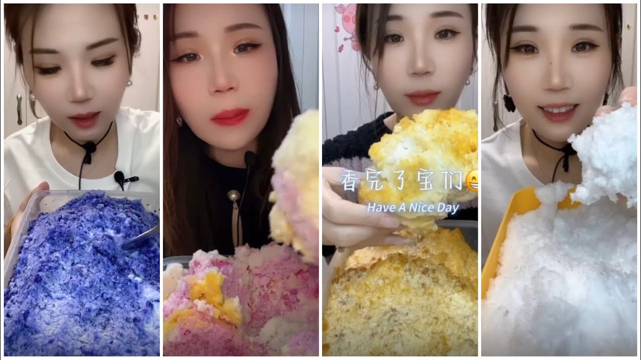 ASMR/FLUFFY ICE/ASMR ICE EATING - YouTube