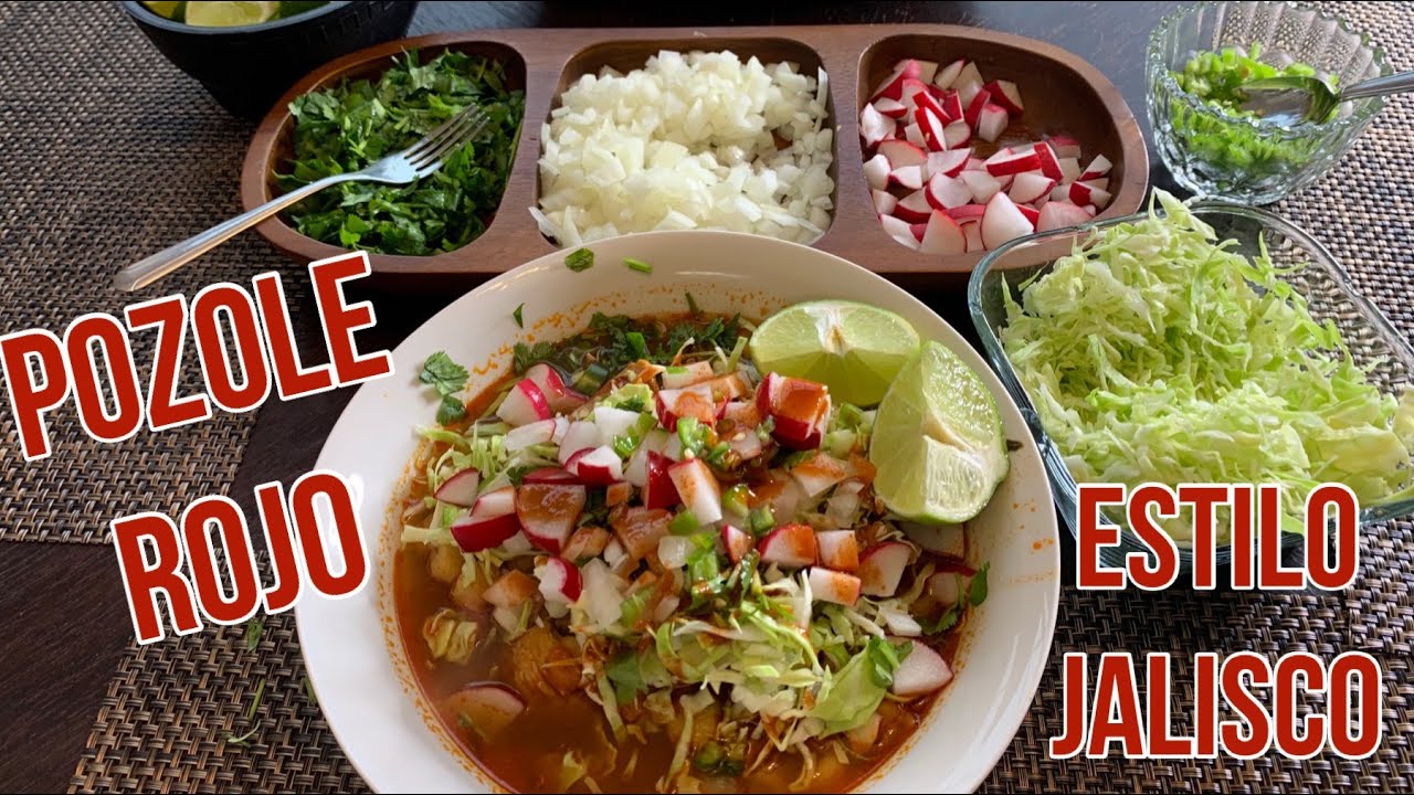 Pozole Rojo estilo Jalisco Receta Fácil y delicioso - YouTube