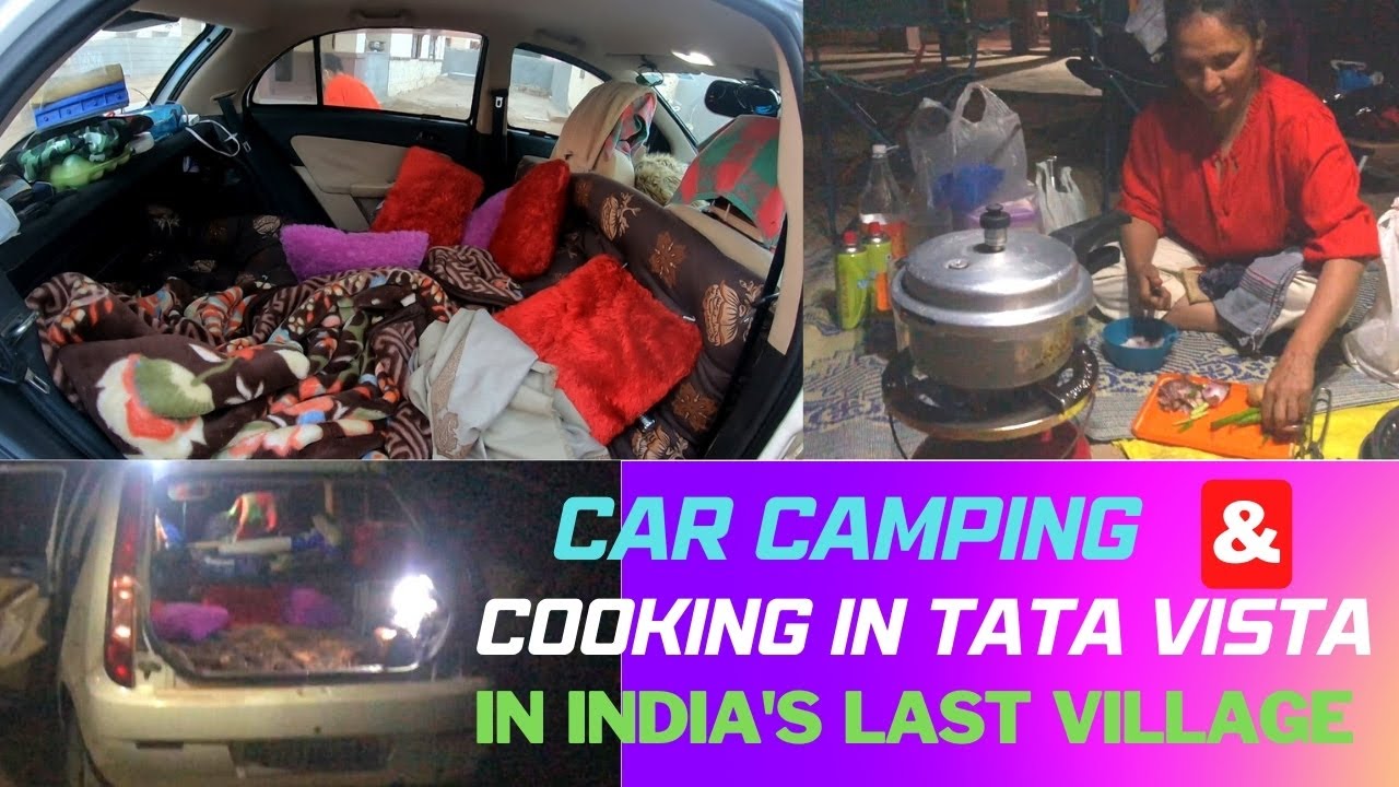 Car Camping In Tata Vista (Hatchback) Car | Cooking & Sleeping In Car ...